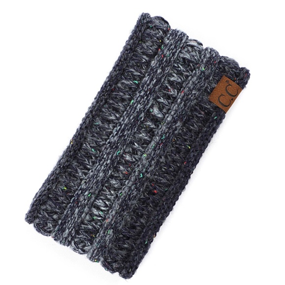 C.C | Accessories | Cc Ombre Ribbed Confetti Sherpa Lined Headband ...